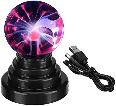 Plasma Ball Light - Touch Sensitive USB/Battery Operated Glow Nebula ...