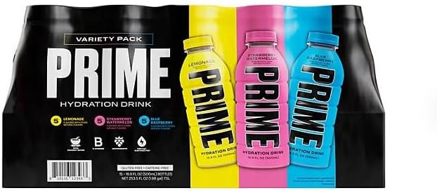 Amazon.com : Prime Hydration Drink Variety Pack 2.0, 16.9 fl. oz., 15 ...