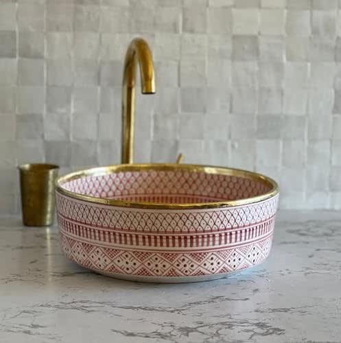 Amazon.com: MIRATILE Handmade Ceramic Basin Sink, Handwash Countertop ...