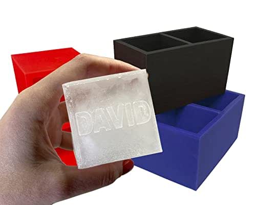 Amazon.com: Custom Ice Cube Tray Mold with Text And Initials for ...