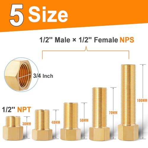 Snapklik.com : SUNGATOR Brass Pipe Fitting Set, 1/2 Inch Male1/2 Inch ...