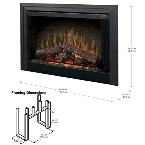 Dimplex BF Series 45" Deluxe Built-In Electric Firebox (Model: BF45DXP ...