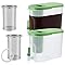 Amazon.com: 2 Pcs Cold Brew Maker 1 Gallon Plastic Cold Brew Coffee ...