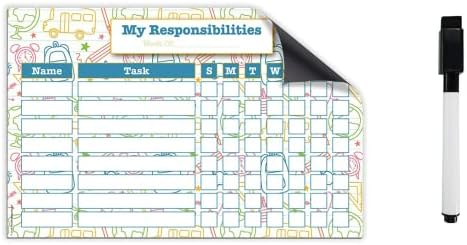 Amazon.com : Kids Behavior Chart - Dry Erase Magnetic Responsibility ...