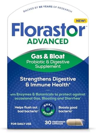Amazon.com: Florastor Advanced Gas and Bloat Probiotic, Digestive ...