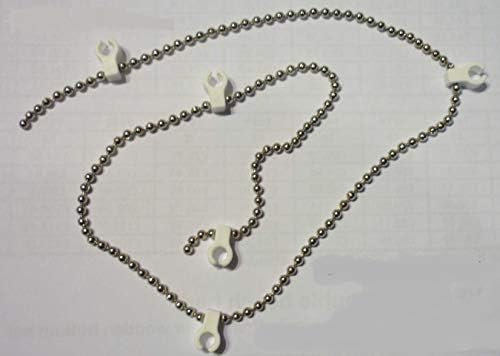 Metal Bottom Chain for 89mm/3.5" Vertical Blinds - 50 clips : Amazon.co ...