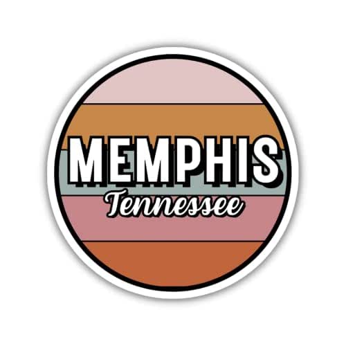 Amazon.com: Memphis Tennessee Travel Sticker, 2.5" Multiple Colors ...