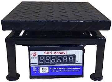 SHRI VASAVI Electronic Weight Machine/Weight Scale 210x210 mm 50 kg ...