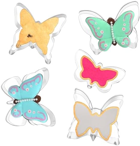 Amazon.com: Kukifun 5Pack Butterfly Cookie Cutter Set, Stainless Steel ...