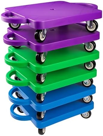 Amazon.com: 6 Pieces Sports Scooter Board Bulk Sitting Scooter Board ...
