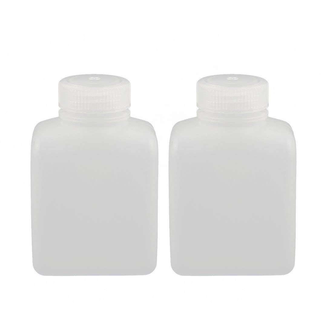 2Pcs 250ml Rectangle Chemical Sample Reagent Bottle Sealling Food ...