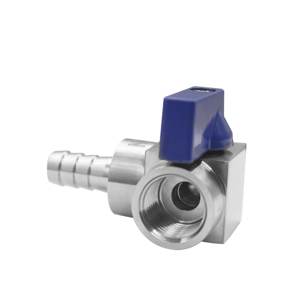 Snapklik.com : Stainless Steel 90 Degrees Elbow Ball Valve 3/8" Barb X ...