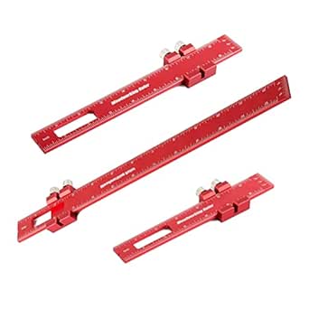 Amazon.com: Aluminum Woodworking Ruler - 6, 8, 12 Inch Metal Ruler ...
