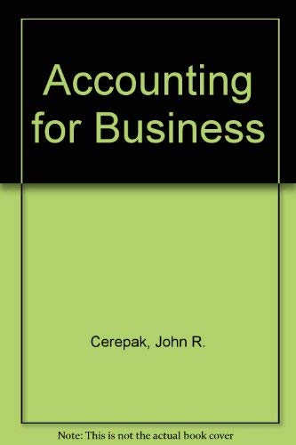 Accounting for Business: Cerepak, John R.: 9780675088817: Amazon.com: Books