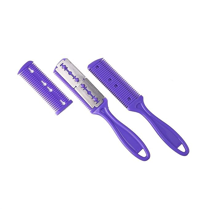 BANIRA Unisex Razor Comb With 2 Pieces Razors,Hair Cut Scissor/Razor ...