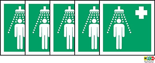 ISO Safety Sign International Safety shower Symbol - Self adhesive ...