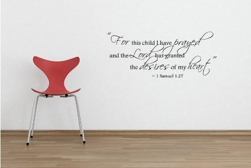 1st Samuel 1:27 Bible Quote - Vinyl Wall Art Decal Stickers Decor ...