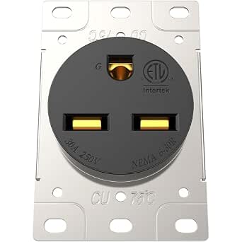 Amazon.com: 30A Welder Receptacle 250V NEMA 6-30R Outlet Flush Mount ...