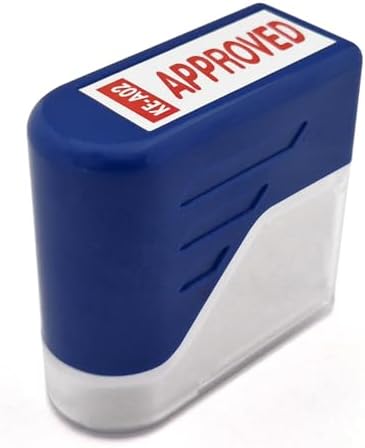 Approved Rubber Stamp Self Inking Bold Red Ink Text Business Office ...