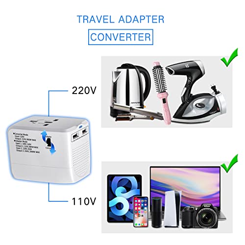 Snapklik.com : 2000W Travel Voltage Converter, Universal Travel Adapter ...