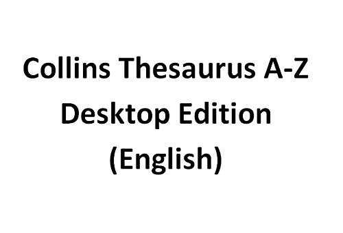 Amazon.in: Buy Collins Thesaurus A-Z Desktop Edition (English) Book ...