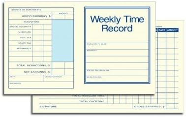 Amazon.com: 221, Weekly Time Record Cards : Everything Else