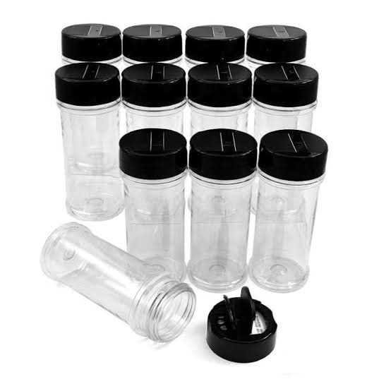 Spice Jar With Sprinkler Cap Pack of 8(100, round, 10, SJ100) : Amazon ...