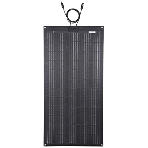 Snapklik.com : Lensun 105W 12V ETFE Black Flexible Solar Panel