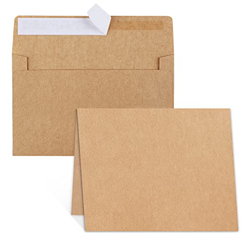 Snapklik.com : Blank Cards And Envelopes 4x6, 30 Pack Brown Invitation ...