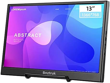 Amazon.com: Bnztruk 13 Inch Portable Monitor HDMI HD 1366x768 External ...