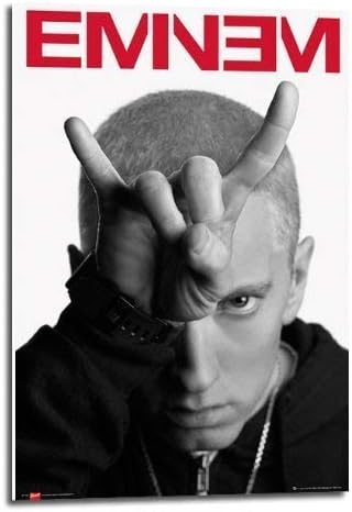 Eminem Horns Poster Float Mounted - 90 x 60cms (Approx 36 x 24 Inches ...