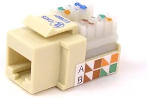 Amazon.com: Keystone Jack for 4pair Cat5 568a/568b Ivory : Electronics