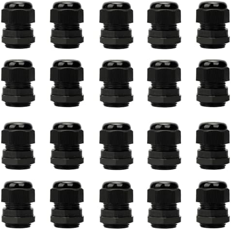 M20 20mm IP68 Waterproof Cable Glands, Suitable for 6mm - 12mm Cables ...