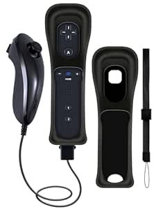 Amazon.com: (Black*1) Remote Controller with Motion Plus for Wii/WII U ...