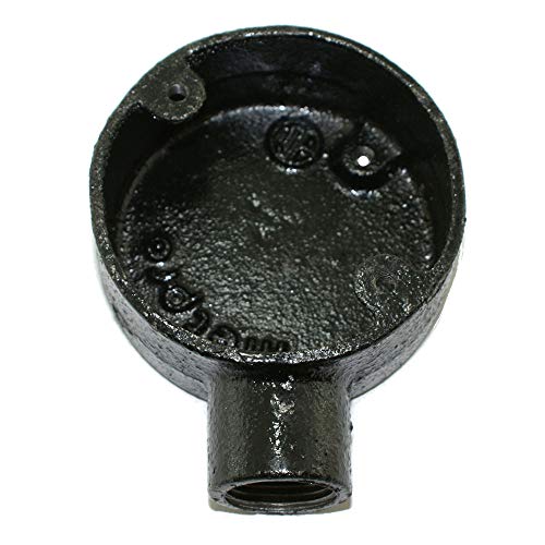 Terminal Metal Conduit Box (Stop End Box) 20mm Black Enamel | METPRO ...