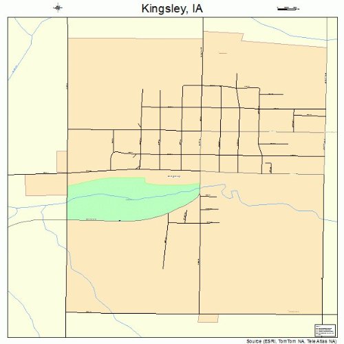 Amazon.com: Large Street & Road Map of Kingsley, Iowa IA - Printed ...