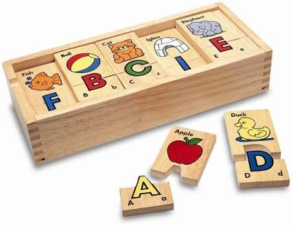Amazon.com: Learning Resources Woodshop Toys Abc Puzzle Blocks : Toys ...