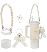 Amazon.com | BELSITA Stanley Cup Accessories Set, Bow Pearl Chain ...