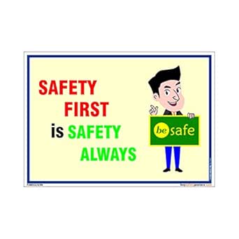 buysafetyposters.com - Safety First Slogan Poster In English PVC ...