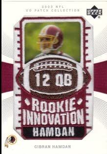 Amazon.com: 2003 UD Patch Collection #126 Gibran Hamdan RI RC NFL ...