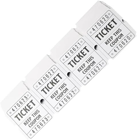 Amazon.com : L LIKED 250 Raffle Tickets Rolls,Green (4 Color Selection ...