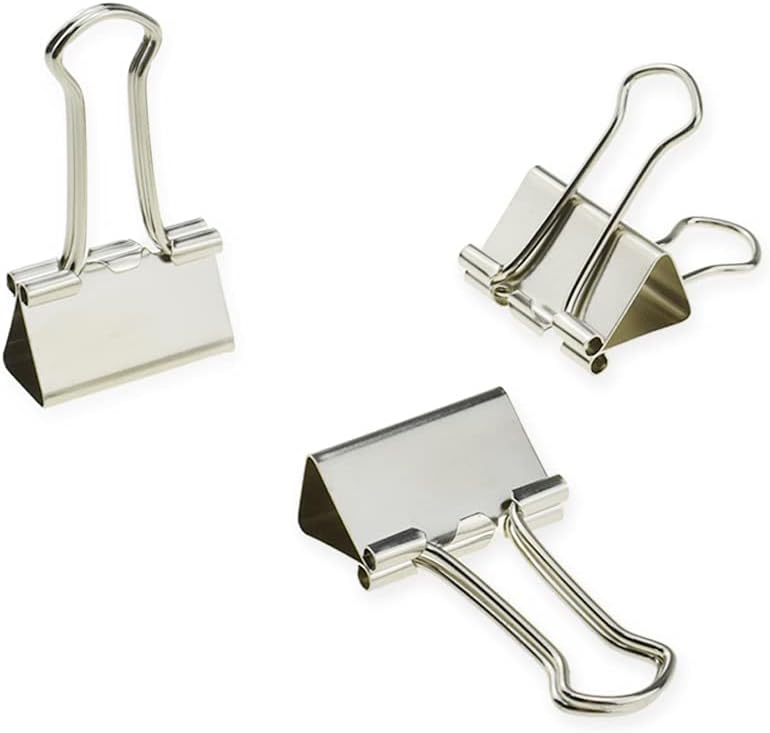 Amazon.com : HAHIYO Binder Clips Paper Clamps Spring Steel Sturdy Large ...