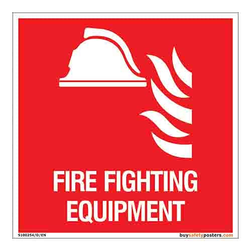 buysafetyposters.com - Fire Fighting Equipment Sign in English - PVC ...