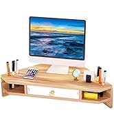 Amazon.com: KUAIYU Double Deck Monitor Riser,Cut Triangle Save Space ...