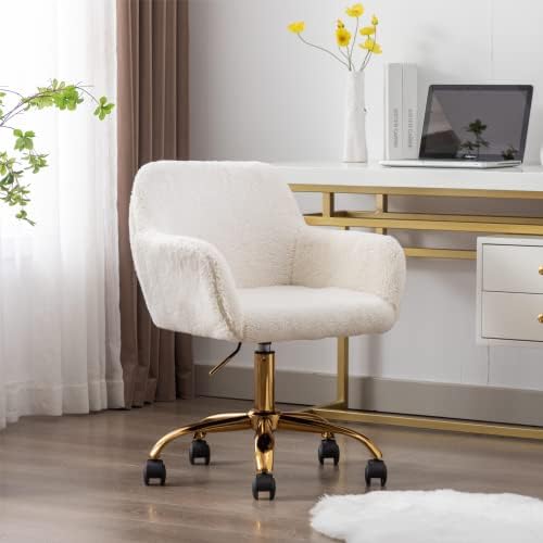 Amazon.com: White Vanity Chair Desk Chair Small Home Office Makeup ...