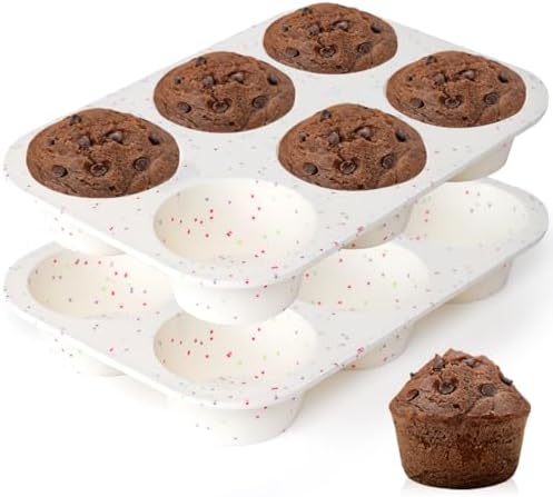Amazon.com: CAKETIME Jumbo Muffin Pan, 3.5 Inch Large Muffin Pan 6 Cup ...