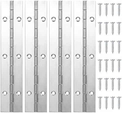 WHYHKJ 4PCS 6 Inch Piano Hinges Metal Piano Hinge Stainless Steel ...