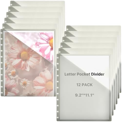 Amazon.com : Supkiir 12 Pack Discbound Pocket Dividers, 9.2” x 11 ...