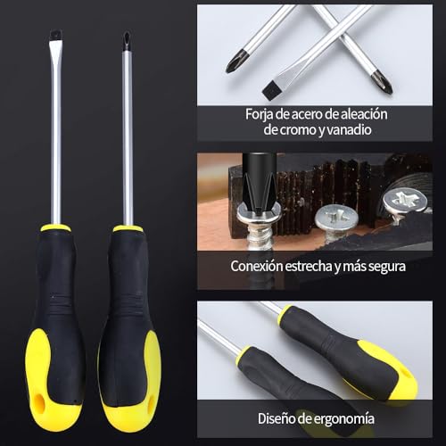 Medidas De Desarmadores De Cruz - Ferreteria Y Herramientas