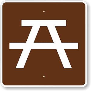 Amazon.com: MUTCD Guide Sign for Campground: Picnic Site - Square Metal ...